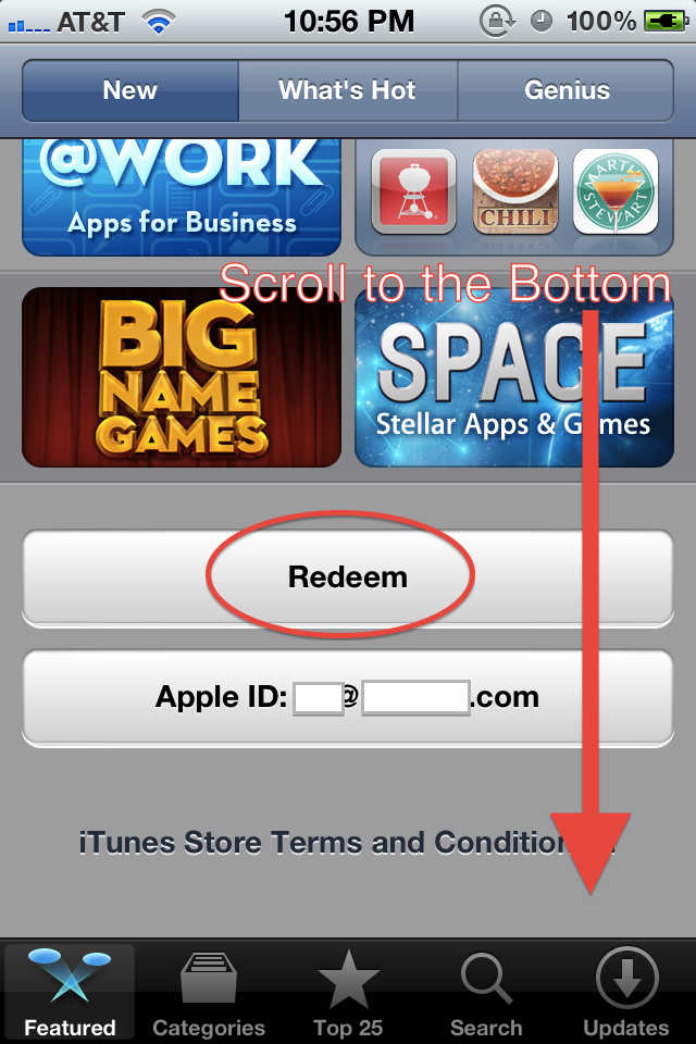 iOS Redeem App Code Mockup | RexBlog