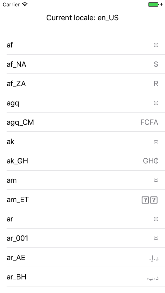 iOS 10 Locales and Currency Symbols – Sample App | RexBlog